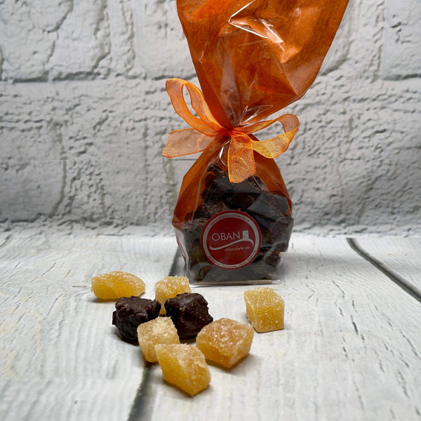 Dark chocolate Ginger Drops - Oban Chocolate Company