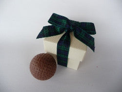 Whisky ganache chocolate golf ball favour - Oban Chocolate Company
